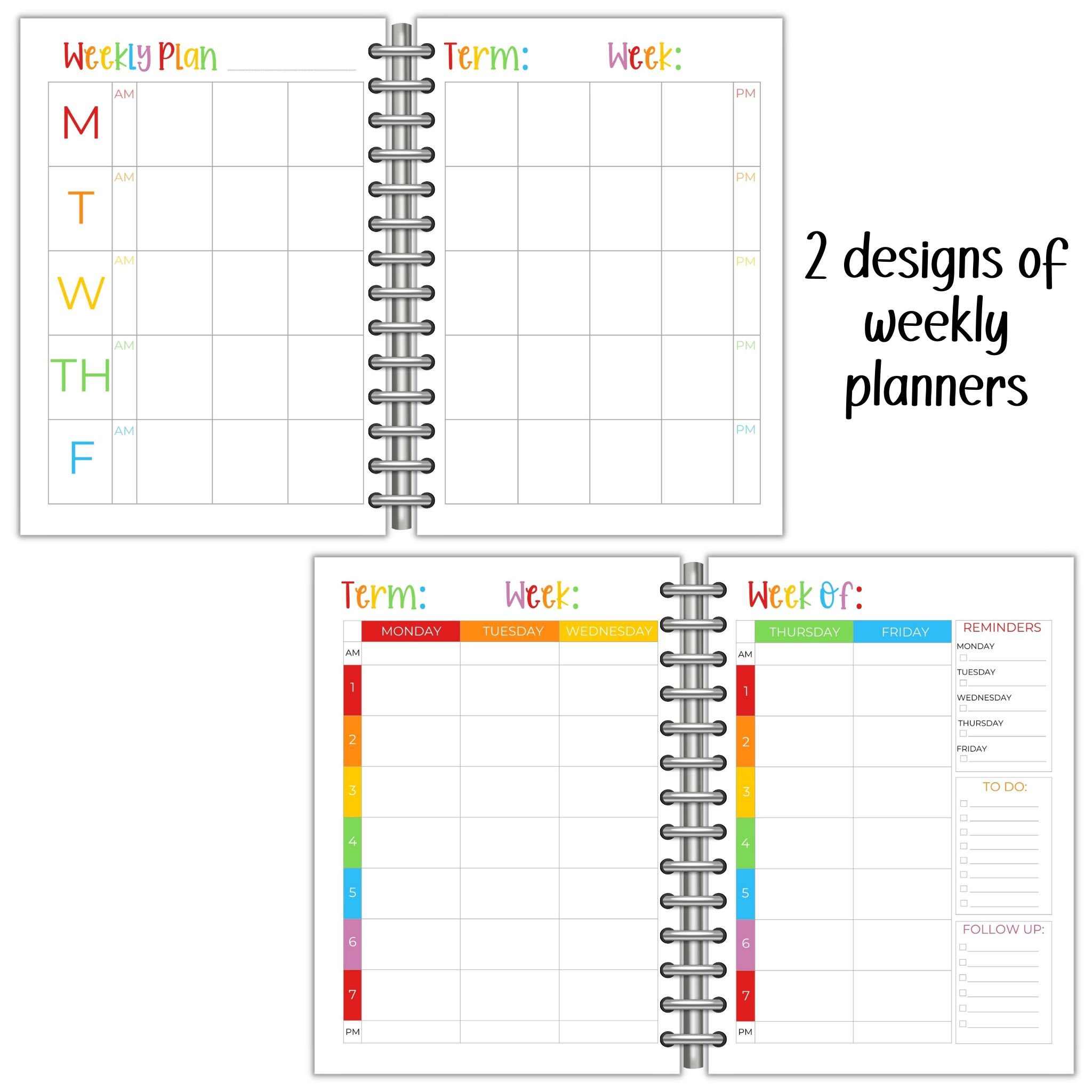 Undated Teacher Planner 23-25, Teacher Planner Printable, Teacher ...