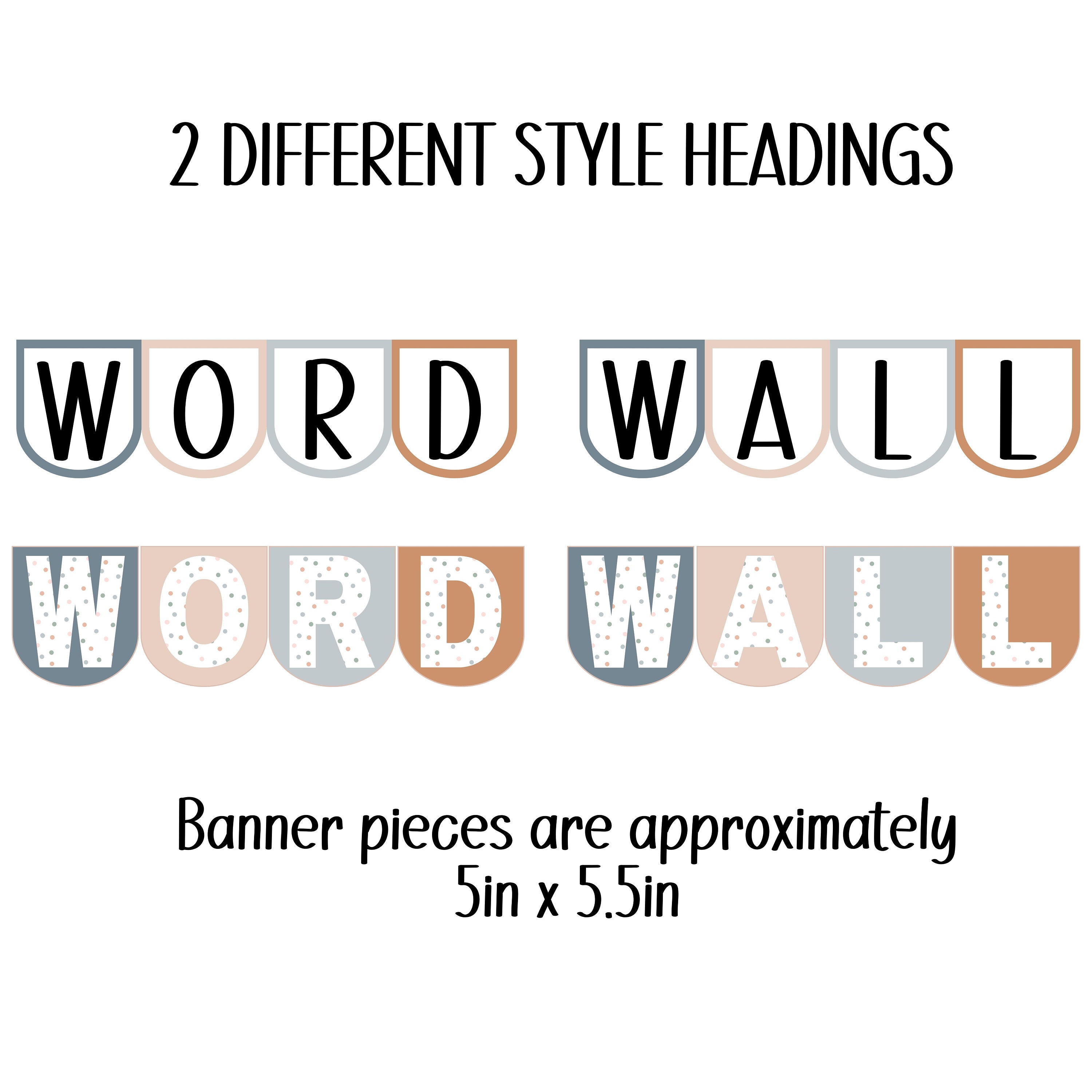 Boho Rainbow Classroom Word Wall, Word Wall Display, Boho Rainbow ...