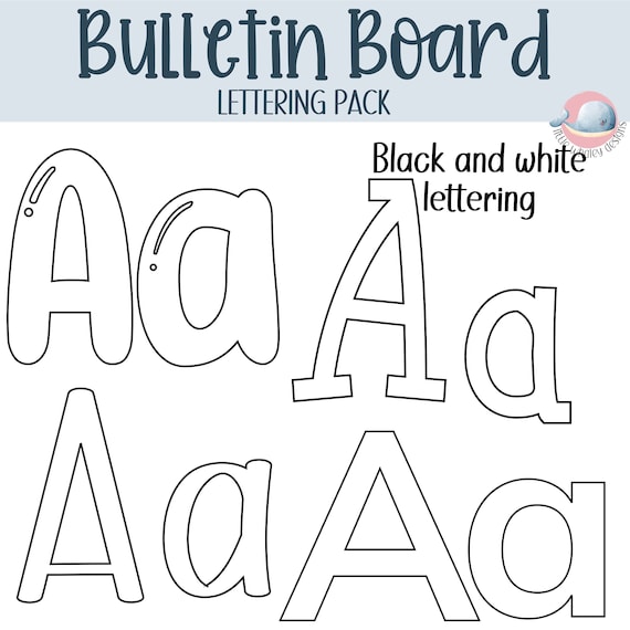 Black And White Lettering For Display