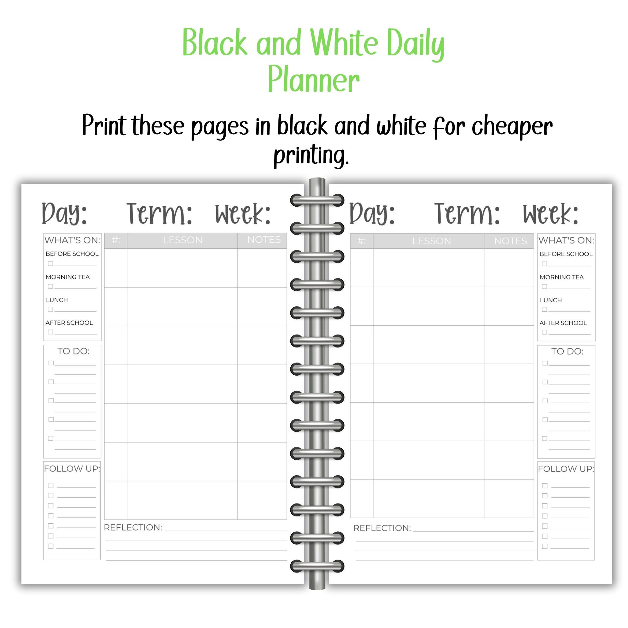 Undated Teacher Planner 23-25, Teacher Planner Printable, Teacher ...