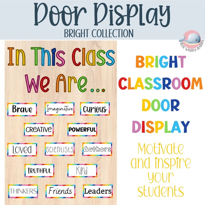 Classroom Door Display, Classroom Welcome Door Sign, Bulletin Board ...