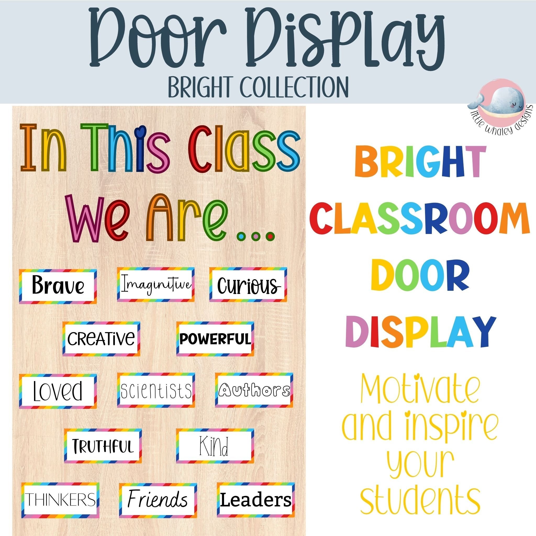 Classroom Door Display, Classroom Welcome Door Sign, Bulletin Board ...