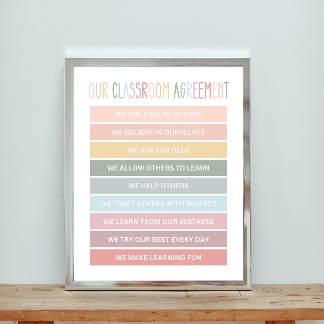 Editable Classroom Rules Poster Classroom Agreement Poster - Etsy