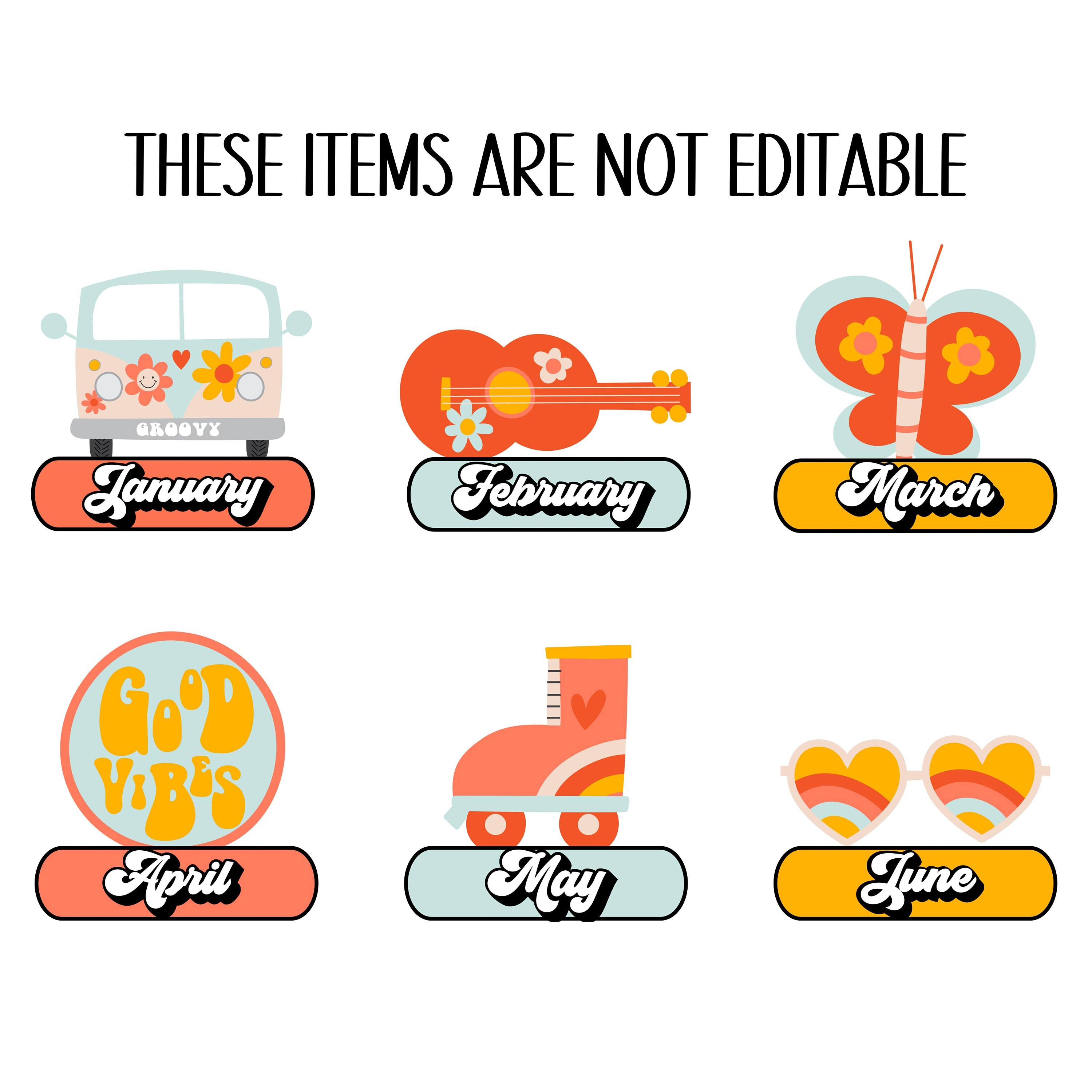 Groovy Retro Classroom Birthday Display (digital Download) - Etsy