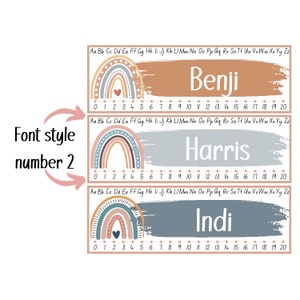 Boho Rainbow Student Desk Plates, Student Name Cards, Student Desk Tags ...