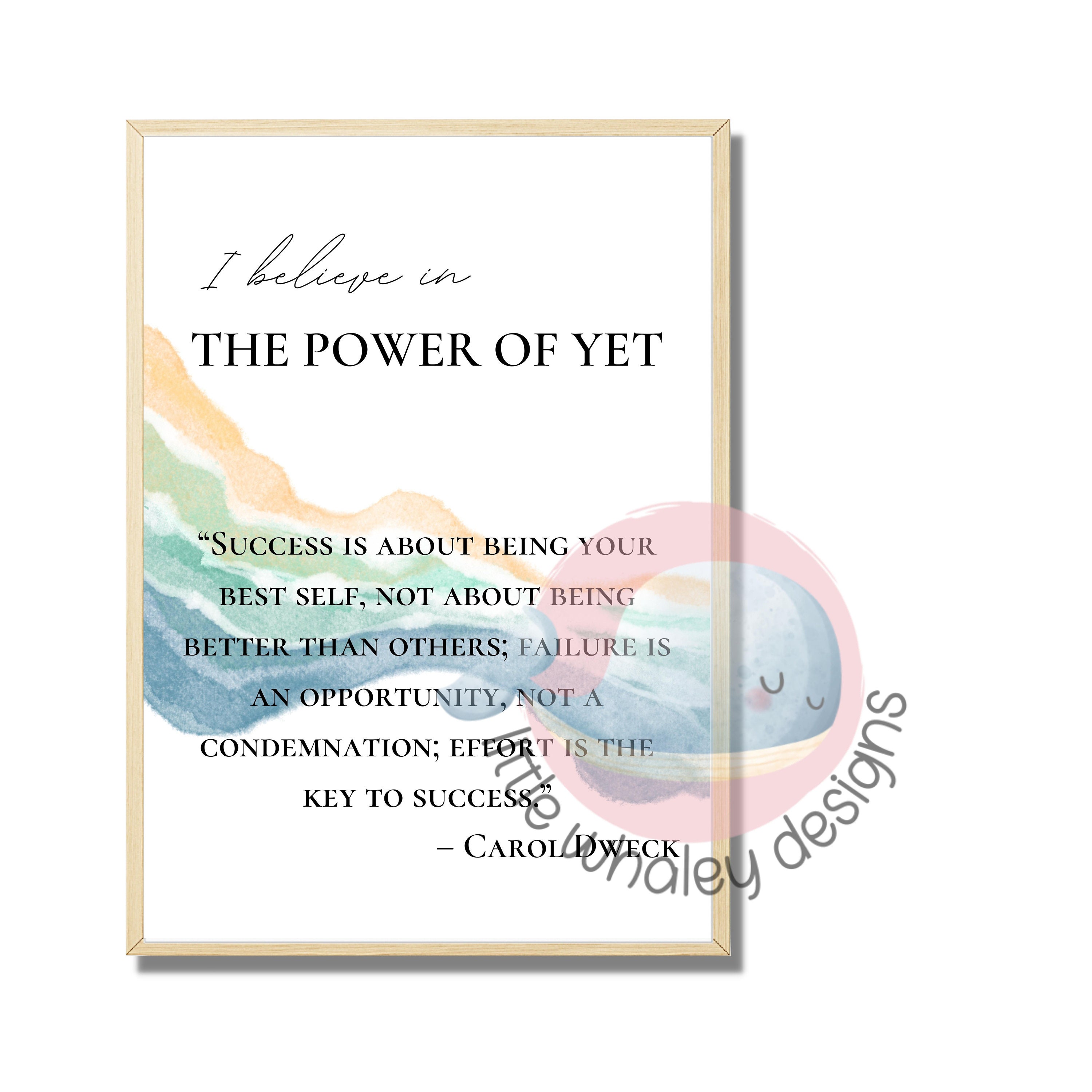 Power of yet Posters Growth Mindset Posters Coastal - Etsy