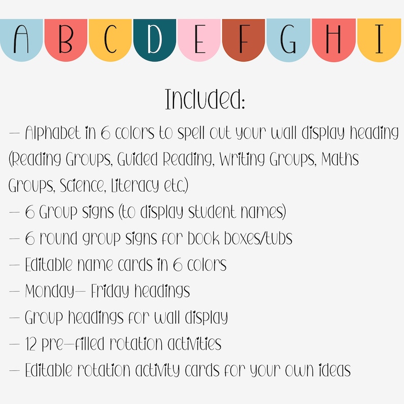 Student Reading Groups, Editable Classroom Display, Reading Group ...