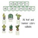 Cactus Classroom Birthday Chart: Plant Bulletin Board Display (digital ...