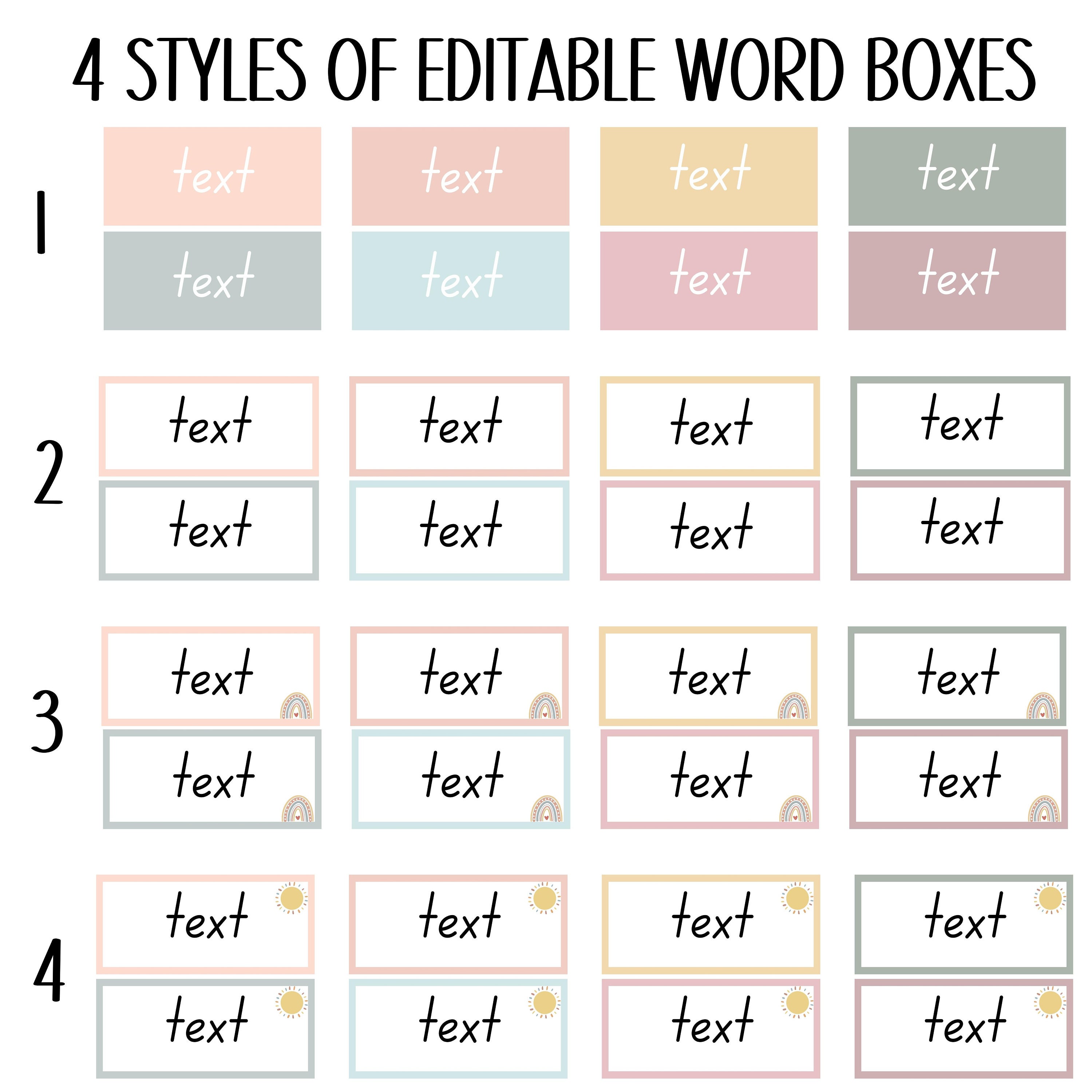 Pastel Classroom Word Wall, Word Wall Display, Classroom Bulletin Board ...