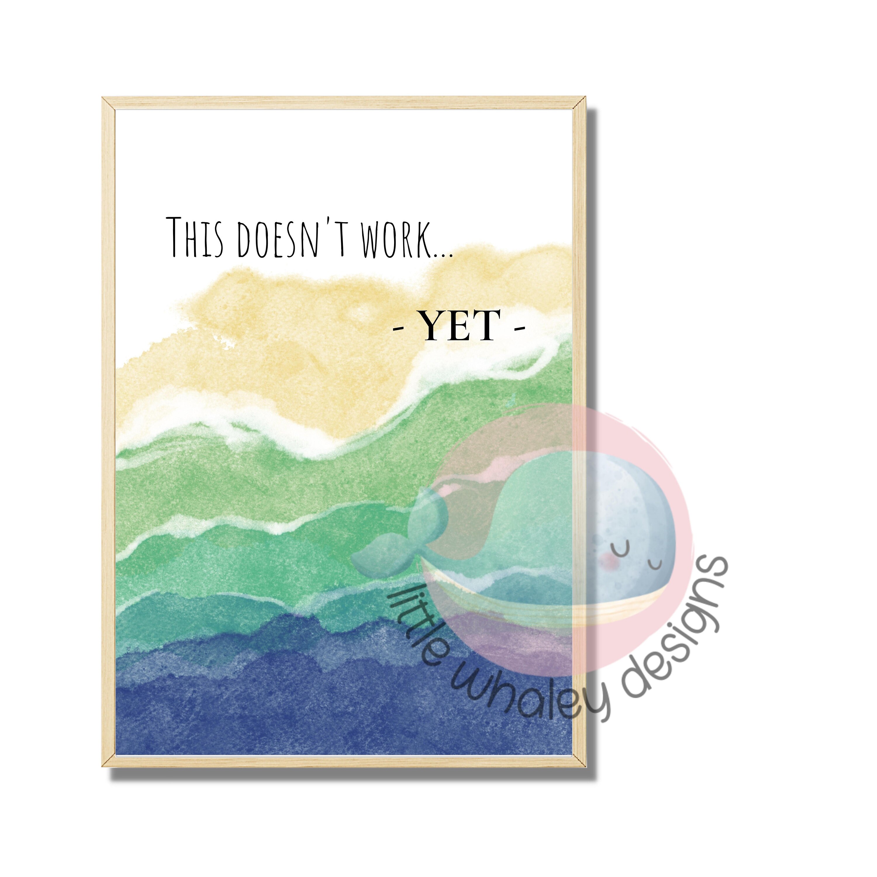 Power of yet Posters Growth Mindset Posters Coastal - Etsy