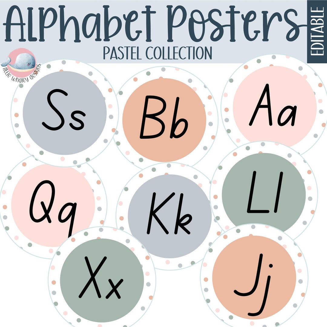 Boho Alphabet Posters, Classroom Alphabet Display Posters Bundle ...