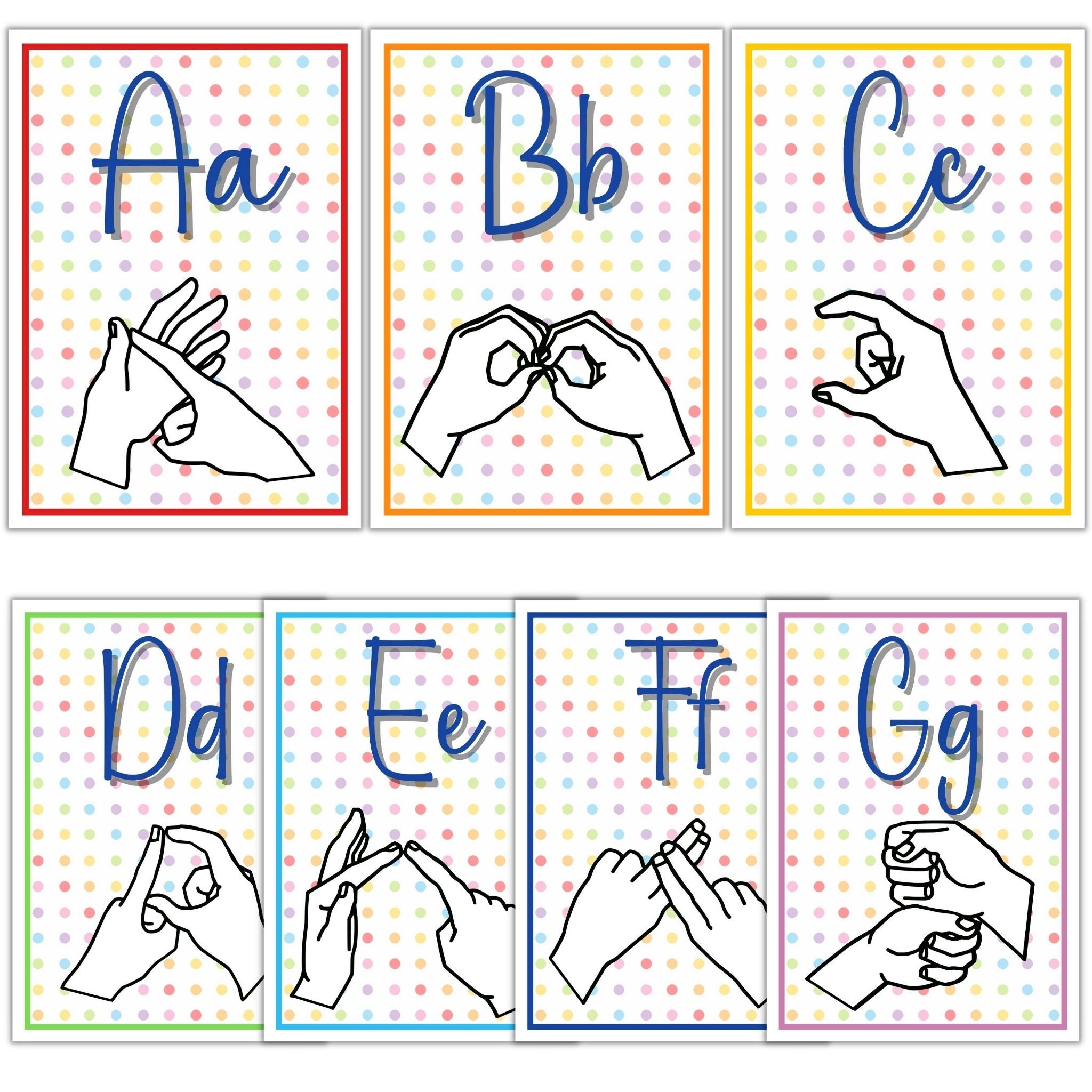 Auslan and BSL Alphabet Signing Poster and Classroom Displays, A-z ...