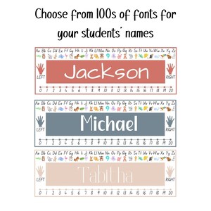 Boho Student Desk Name Plates: Alphabet & Numbers (digital Download) - Etsy