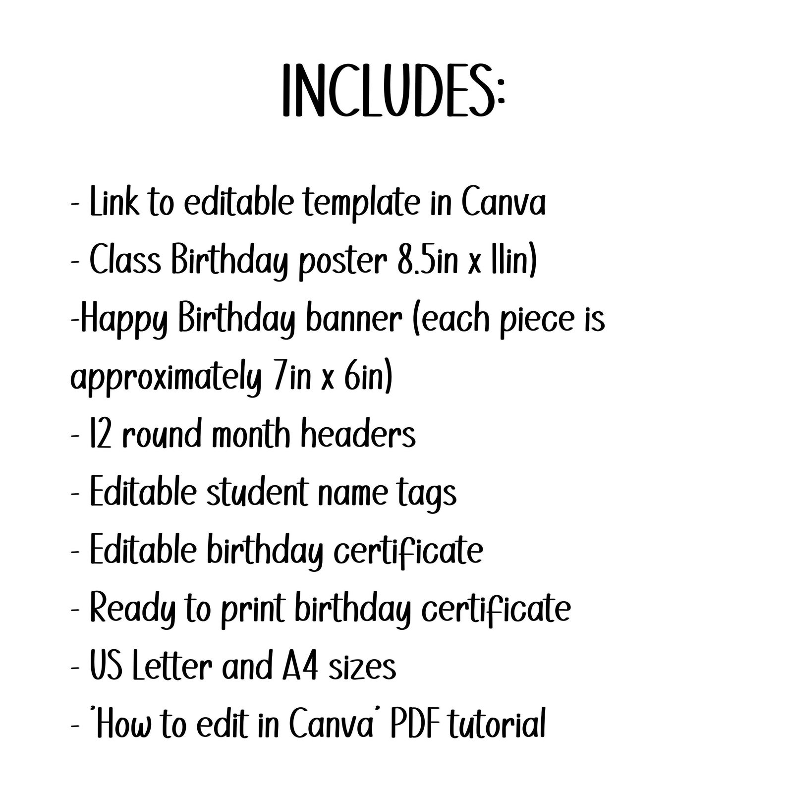 Pastel Classroom Birthday Chart & Certificate (digital Download) - Etsy