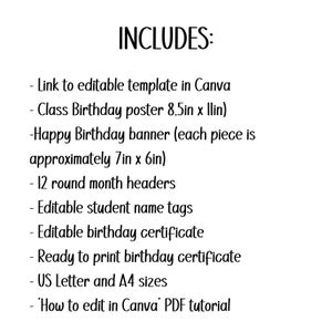 Pastel Class Birthday Chart, Class Birthday Display, Student Birthday ...