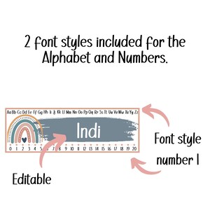 Boho Rainbow Student Desk Plates, Student Name Cards, Student Desk Tags ...