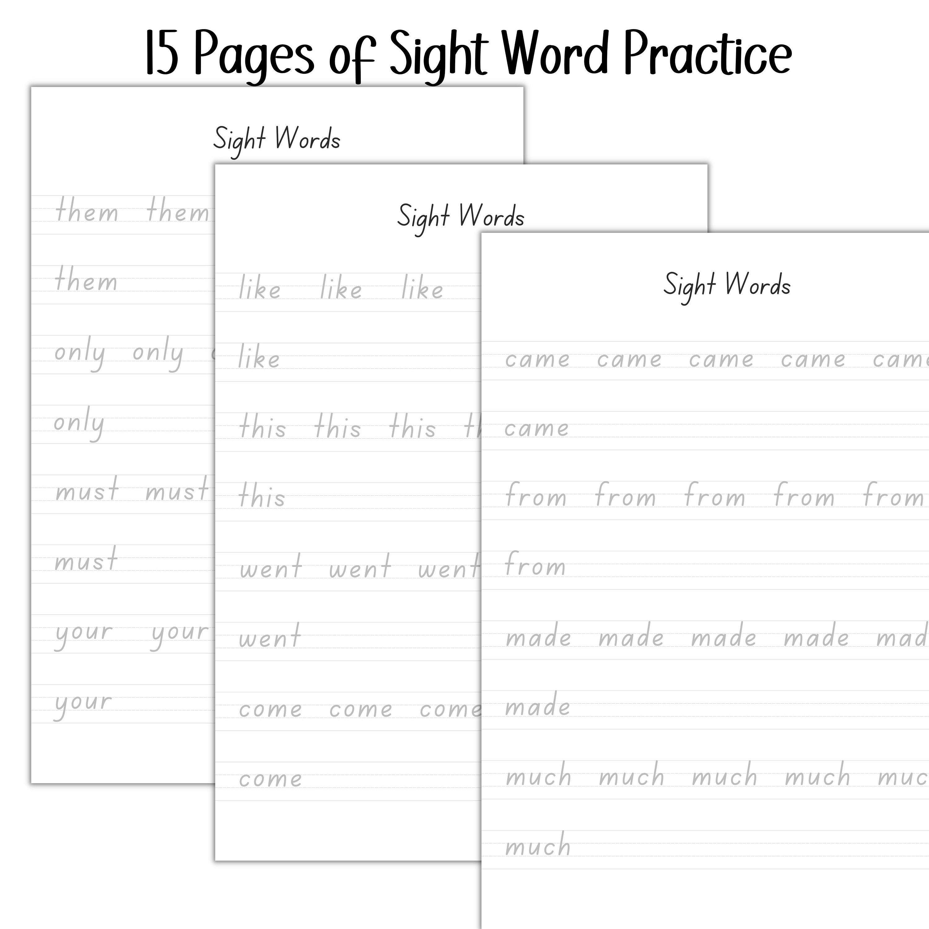 Handwriting Practice, Letter Tracing Worksheets, Sight Word Practice ...