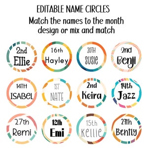 Groovy Classroom Birthday Display, Retro Classroom Birthday Chart ...