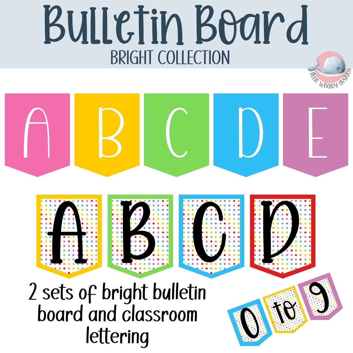 Bright Bulletin Board Lettering Set, Printable Bulletin Board Alphabet ...