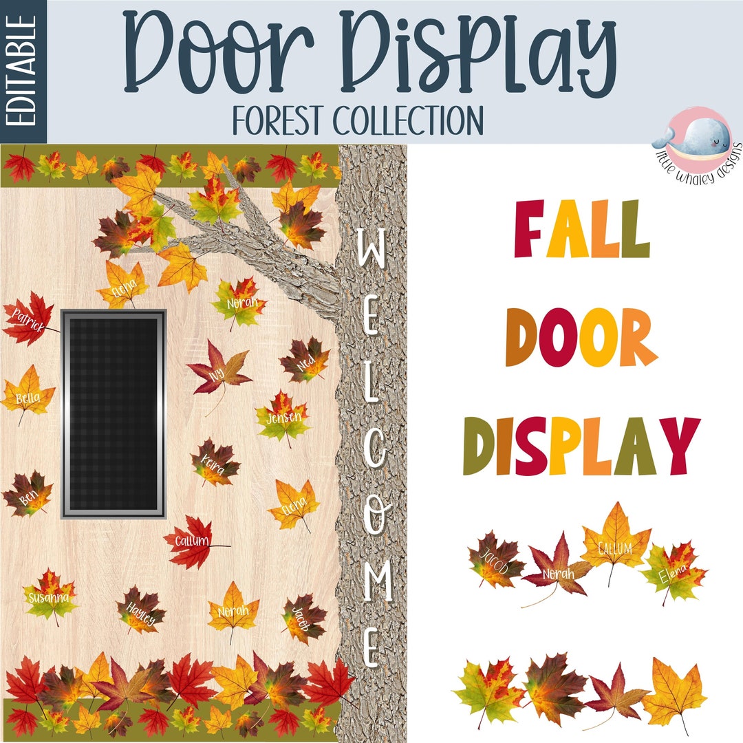 Fall Classroom Door Display: Editable Welcome Wall Decor (digital ...