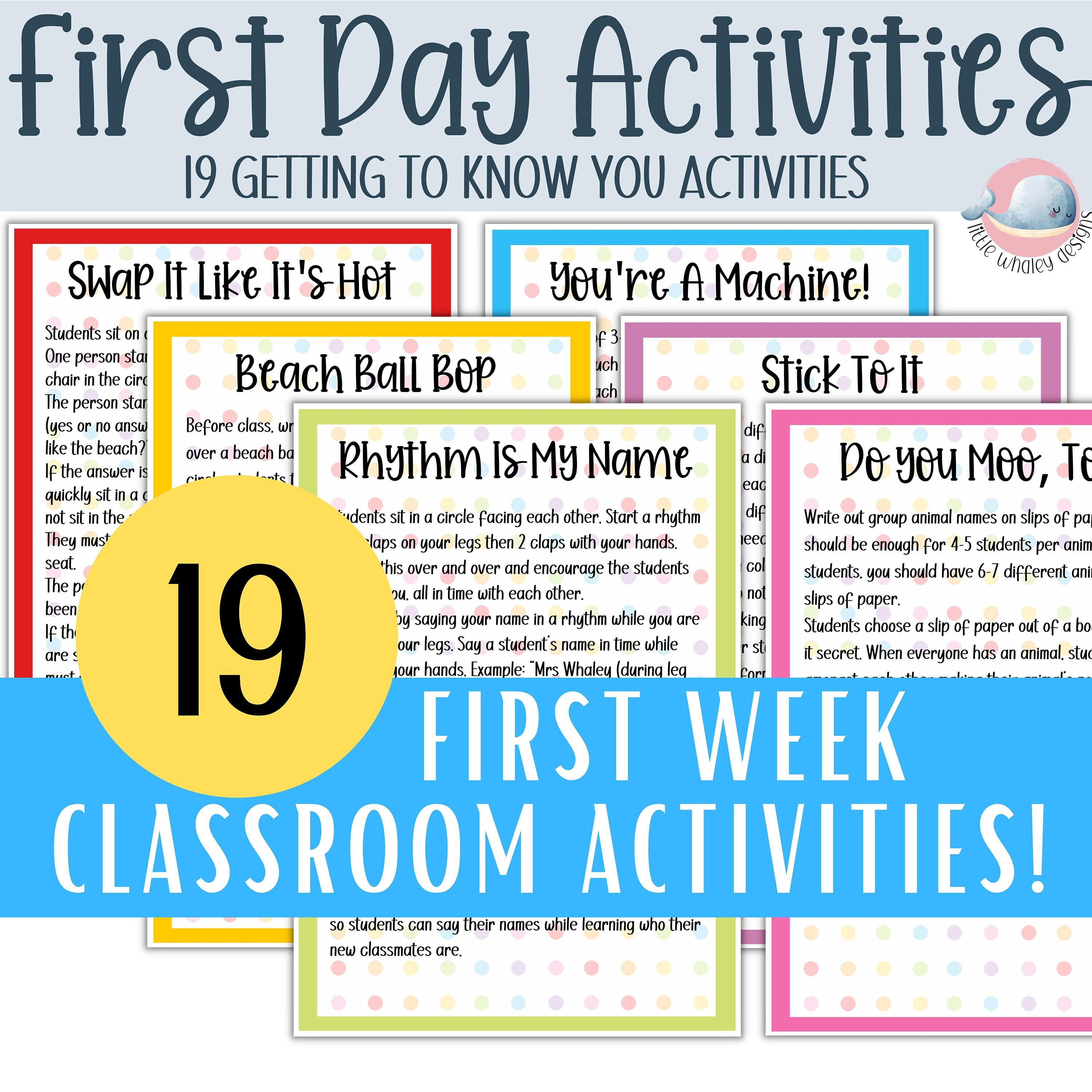 First Day Getting to Know You Activities Ice Breaker Activity - Etsy