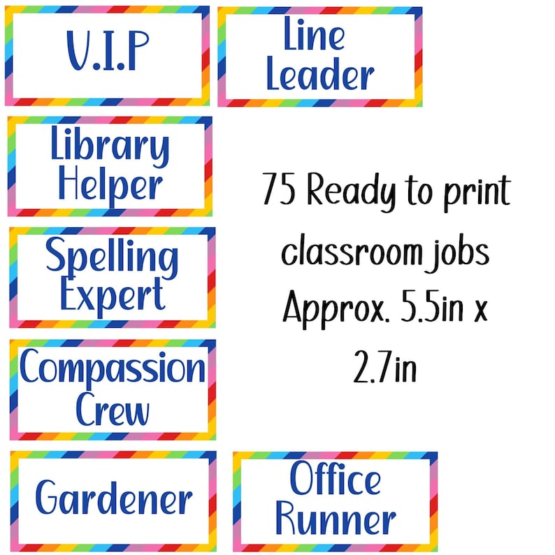 Editable Classroom Jobs Chart, Classroom Responsibility Chart ...