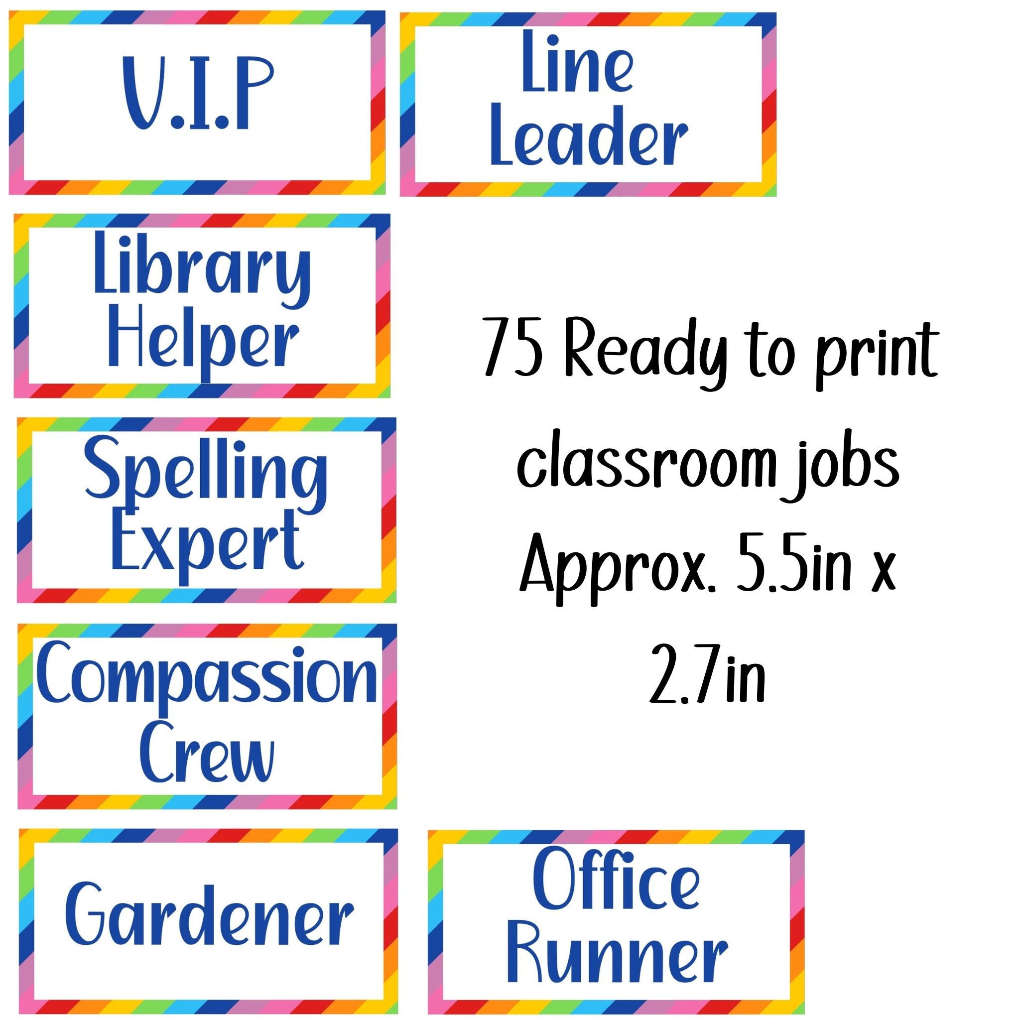 Editable Classroom Jobs Chart, Classroom Responsibility Chart ...