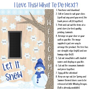 Winter Classroom Door Display: Editable Forest Decor (digital Download ...