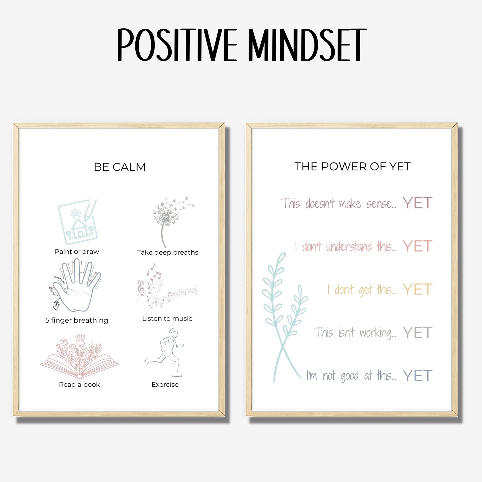 Boho Classroom Posters: Pastel Educational Prints Bundle (digital ...