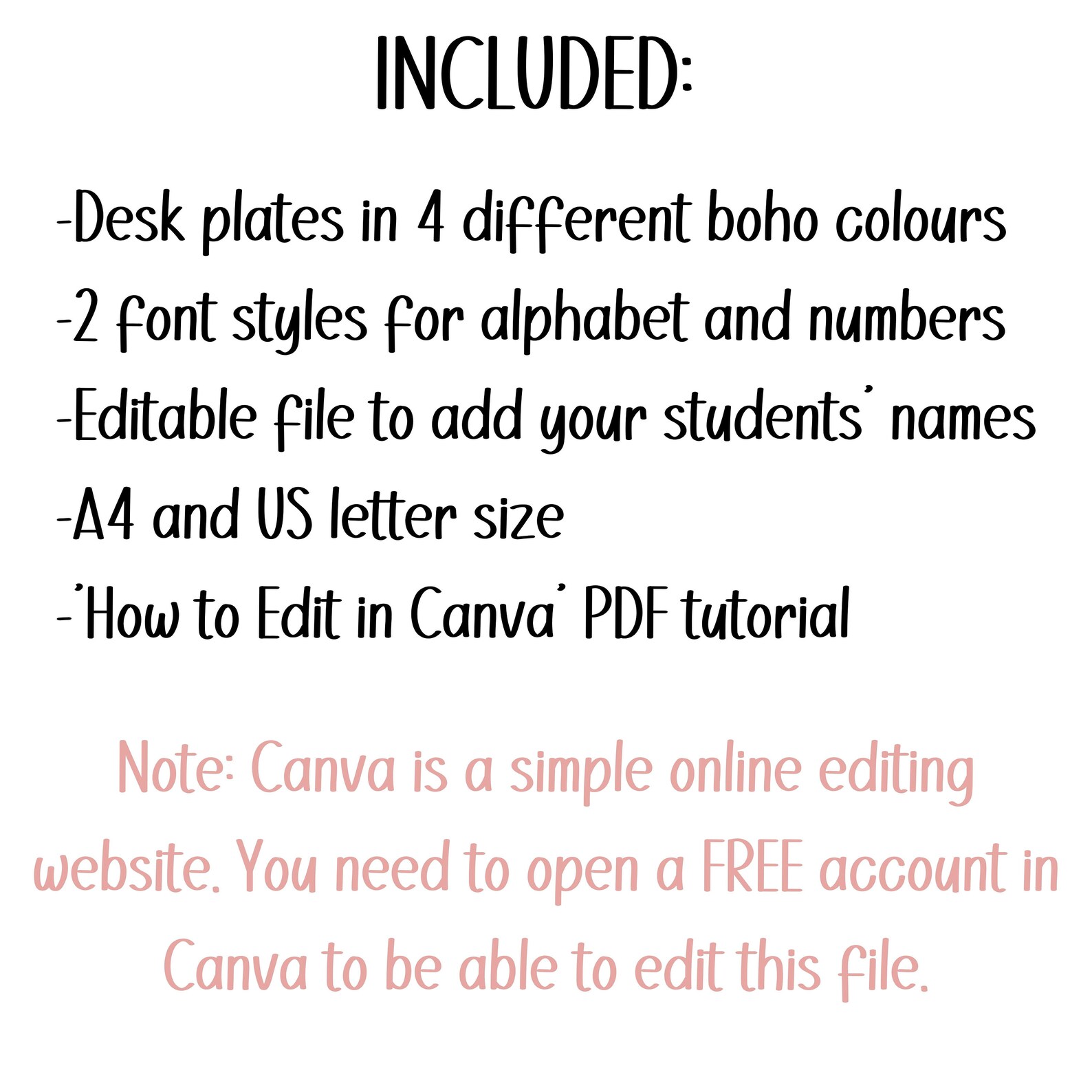 Boho Rainbow Student Desk Plates Student Name Cards Student - Etsy