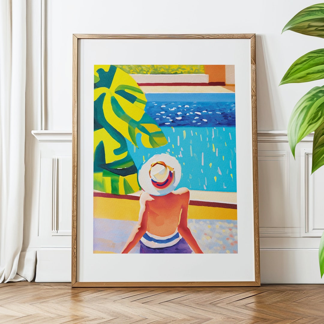 The Pool Boy | Pop Art | Pool Print | Summer Prints | Hockney Inspired ...