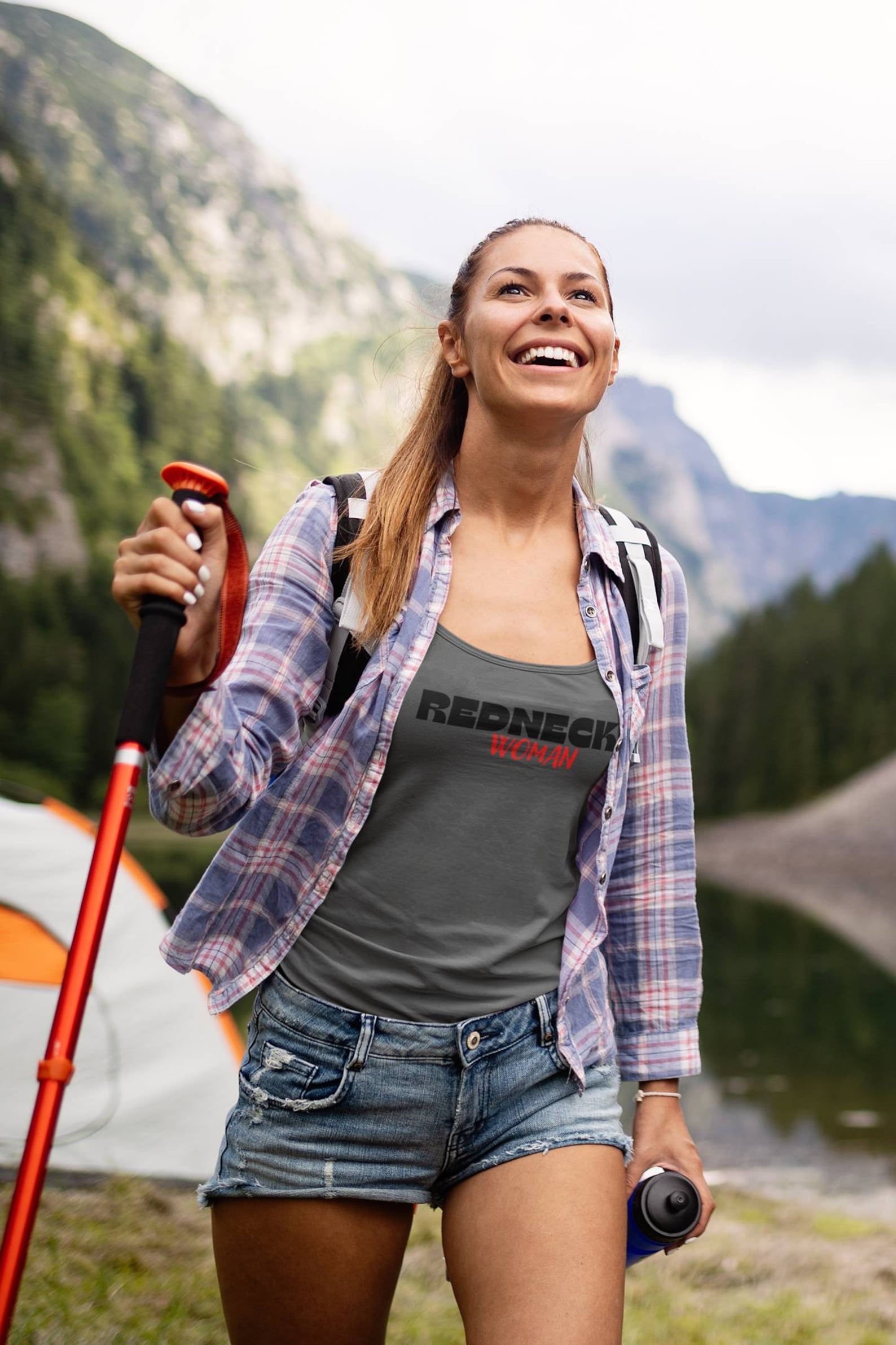 Redneck Woman Adult Womentank Black and Red Bold Redneck - Etsy