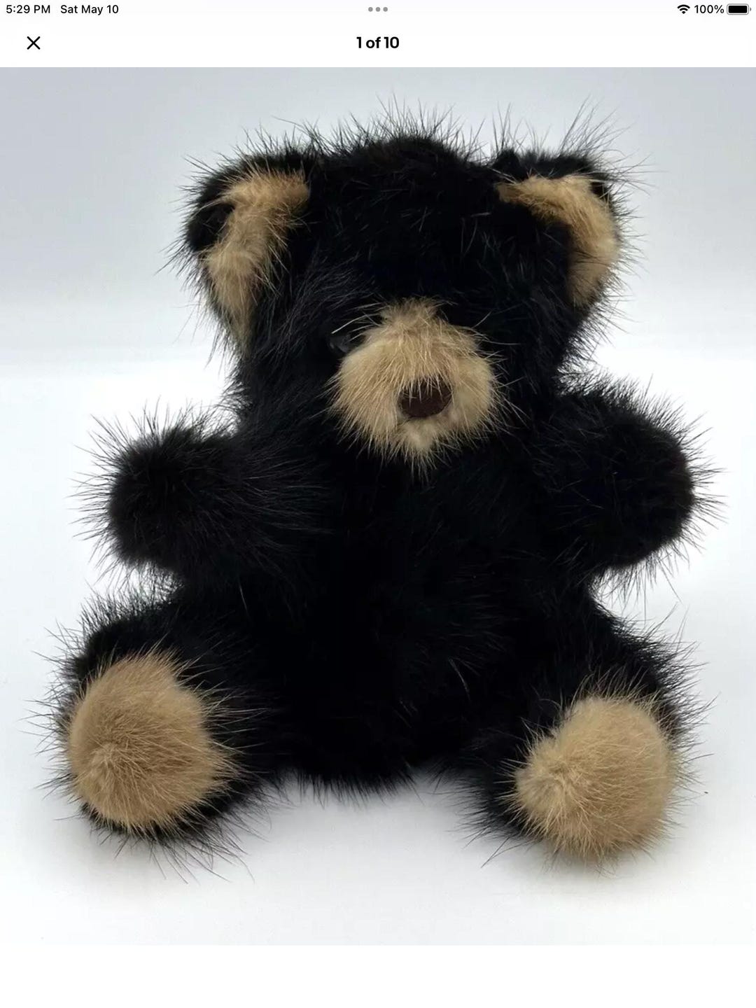 Vintage 1982 Rare Bear Genuine Ranch Mink Teddy Bear Plush - Etsy