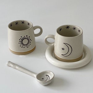 Sun Moon and Stars Ceramic Mug Handmade Ceramic Mug Ceramic - Etsy