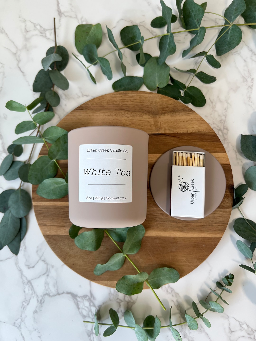 White Tea Candle | Spa Candle | Coconut Wax Candle | Gift | Fresh ...