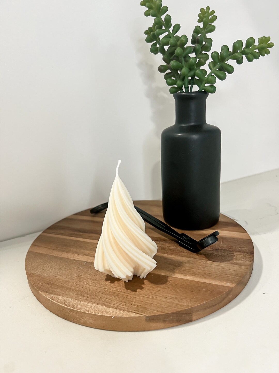 Spiral Pyramid Candle | Unscented Swirl Candle | Gift | Home Decor ...