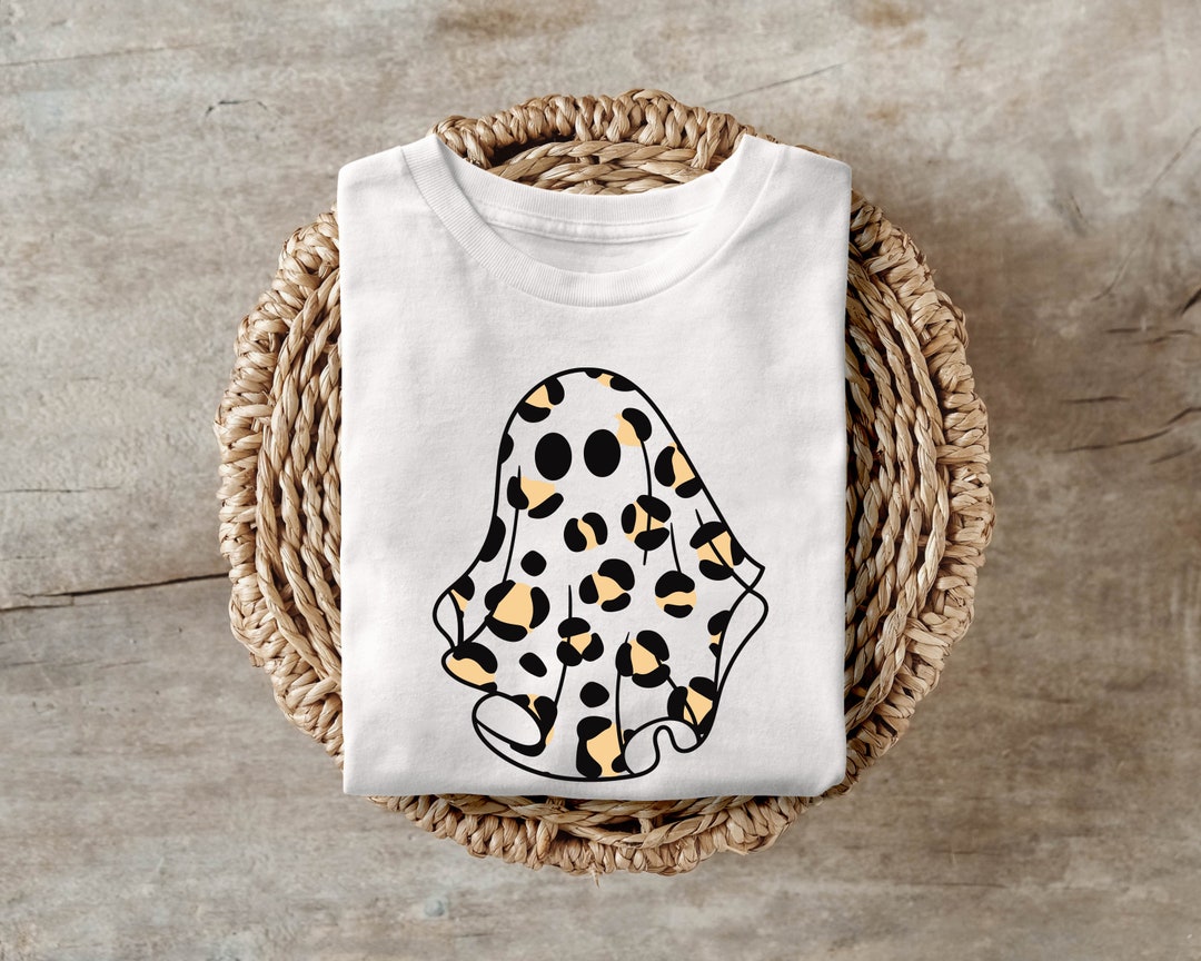 Cheetah Ghost, Cute Ghost Tee, Cute Halloweentee, Halloween T-shirt ...