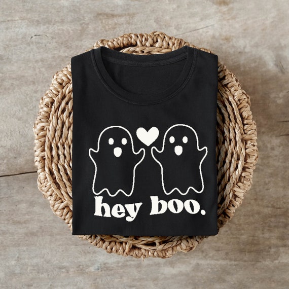 Hey Boo Cute Ghost T-shirt Cute Spooky Tee Halloween - Etsy