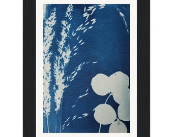 Printable Botanical Wall Art Bamboo Print Cyanotype Art for - Etsy