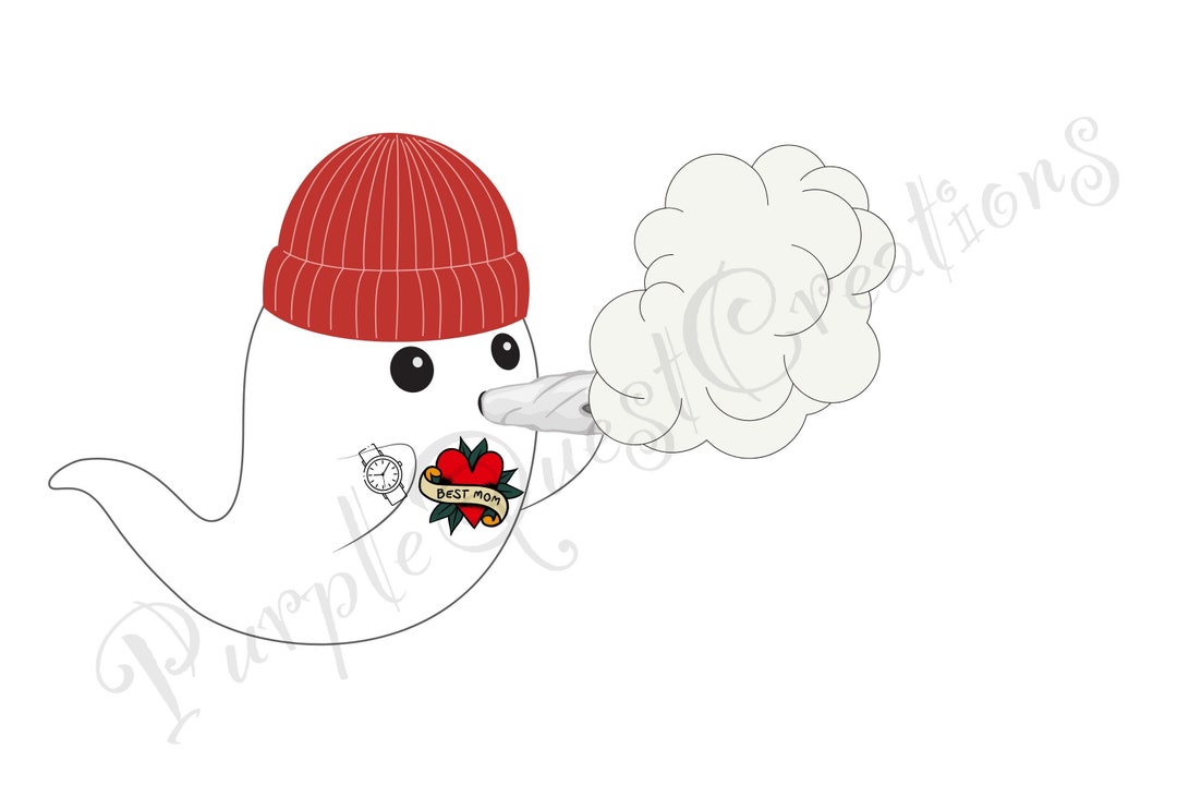Tatted Smoking Ghost SVG Ghost SVG Ghost PNG - Etsy