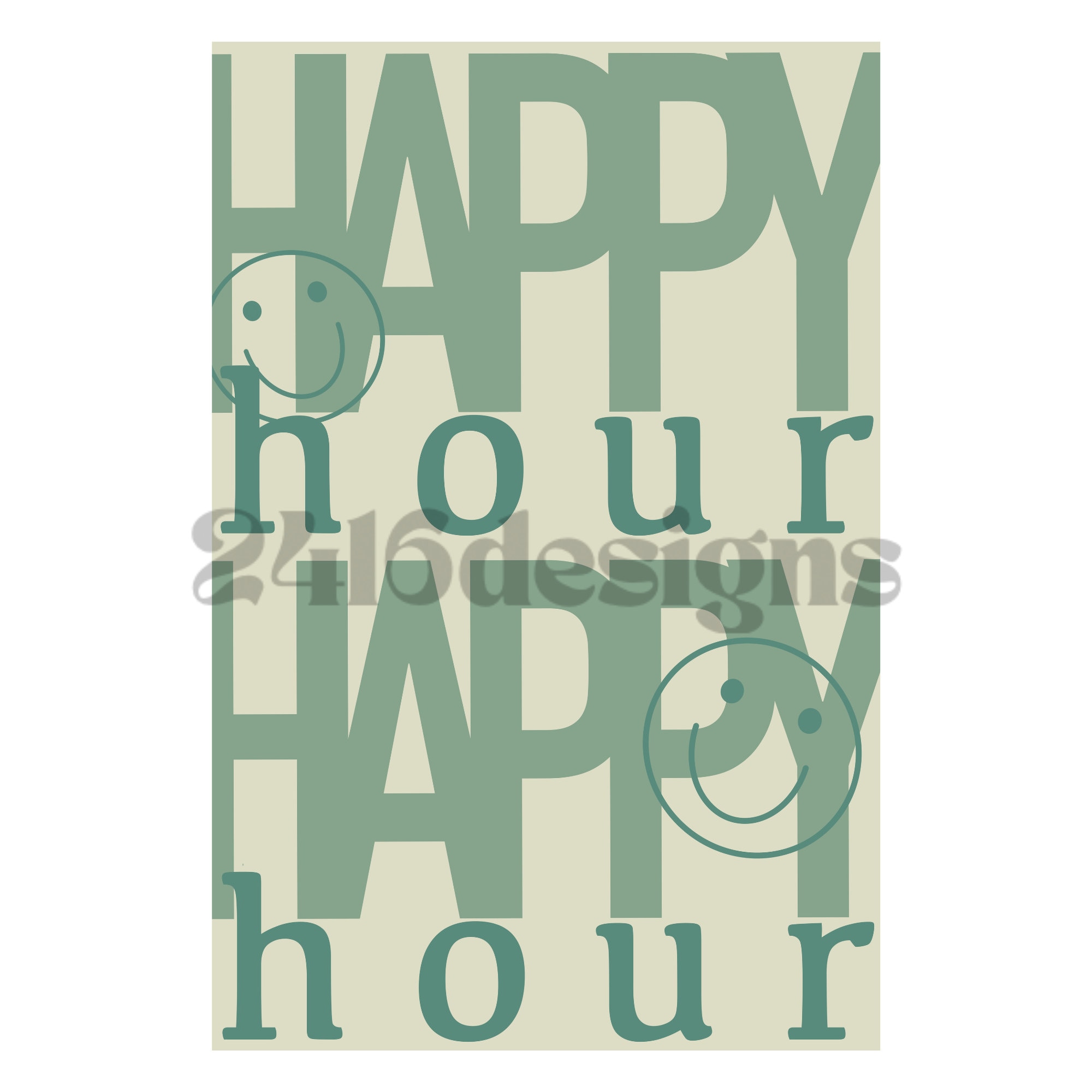 Printable Happy Hour Digital Download, Alcohol Print, Smile Happy Hour ...