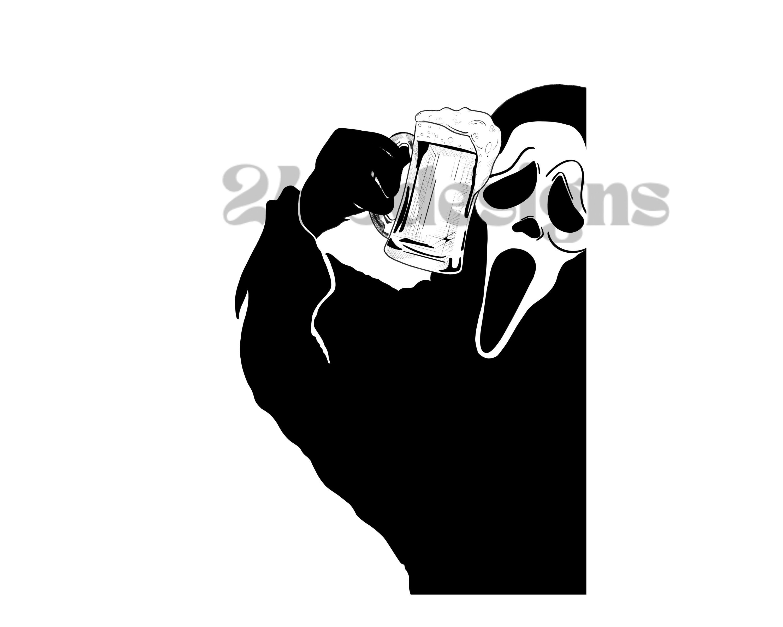 Printable Halloween SCREAM Bar Cart Art | Digital Download Wall Decor ...