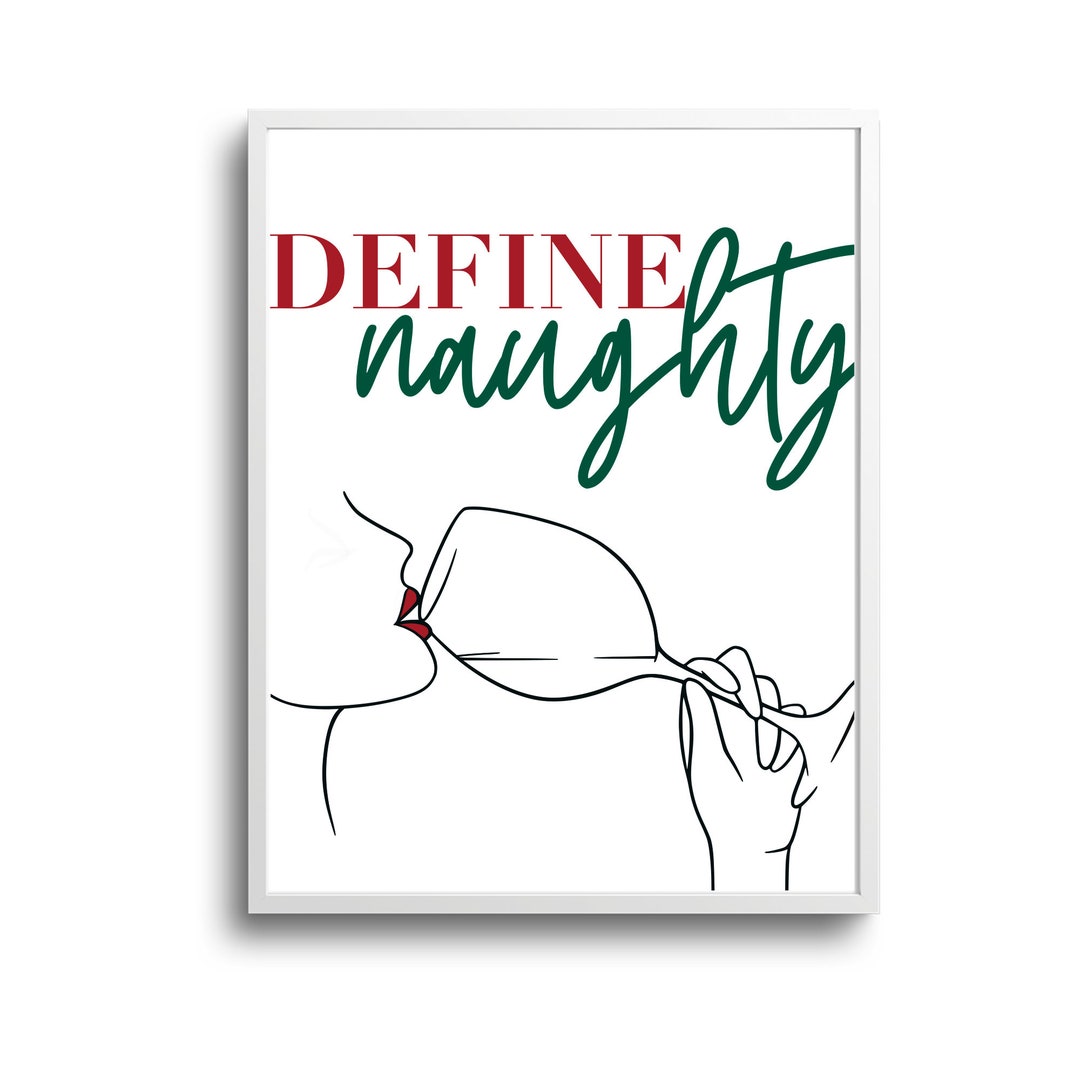 Define Naughty Christmas Bart Cart Art, Holiday Print, Naughty or Nice ...