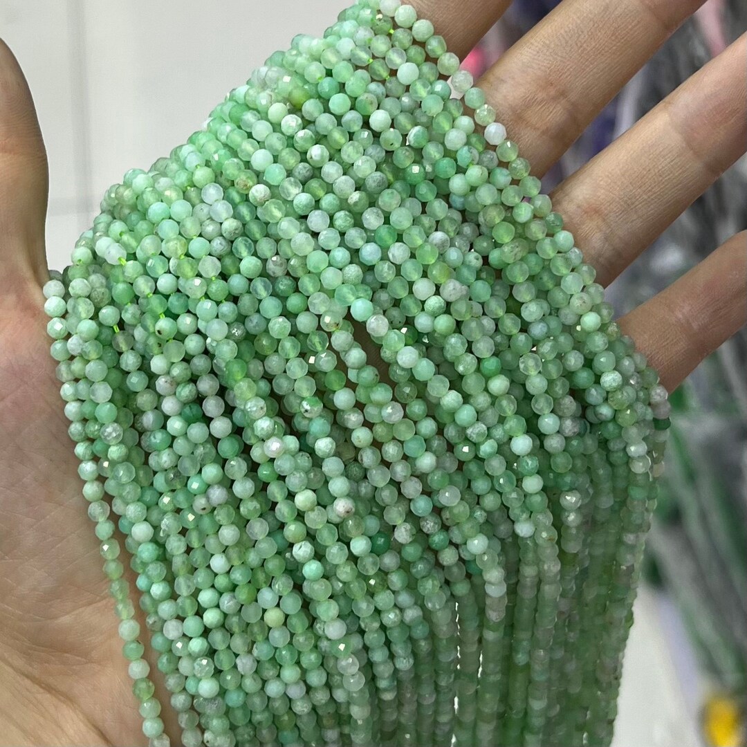 Natural Australian Jade Faceted Round Beads for Diy Jewelry Making ...