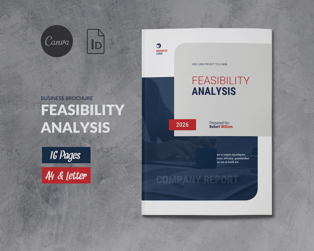 Feasibility Study Report Template Canva, Business Analysis Template ...