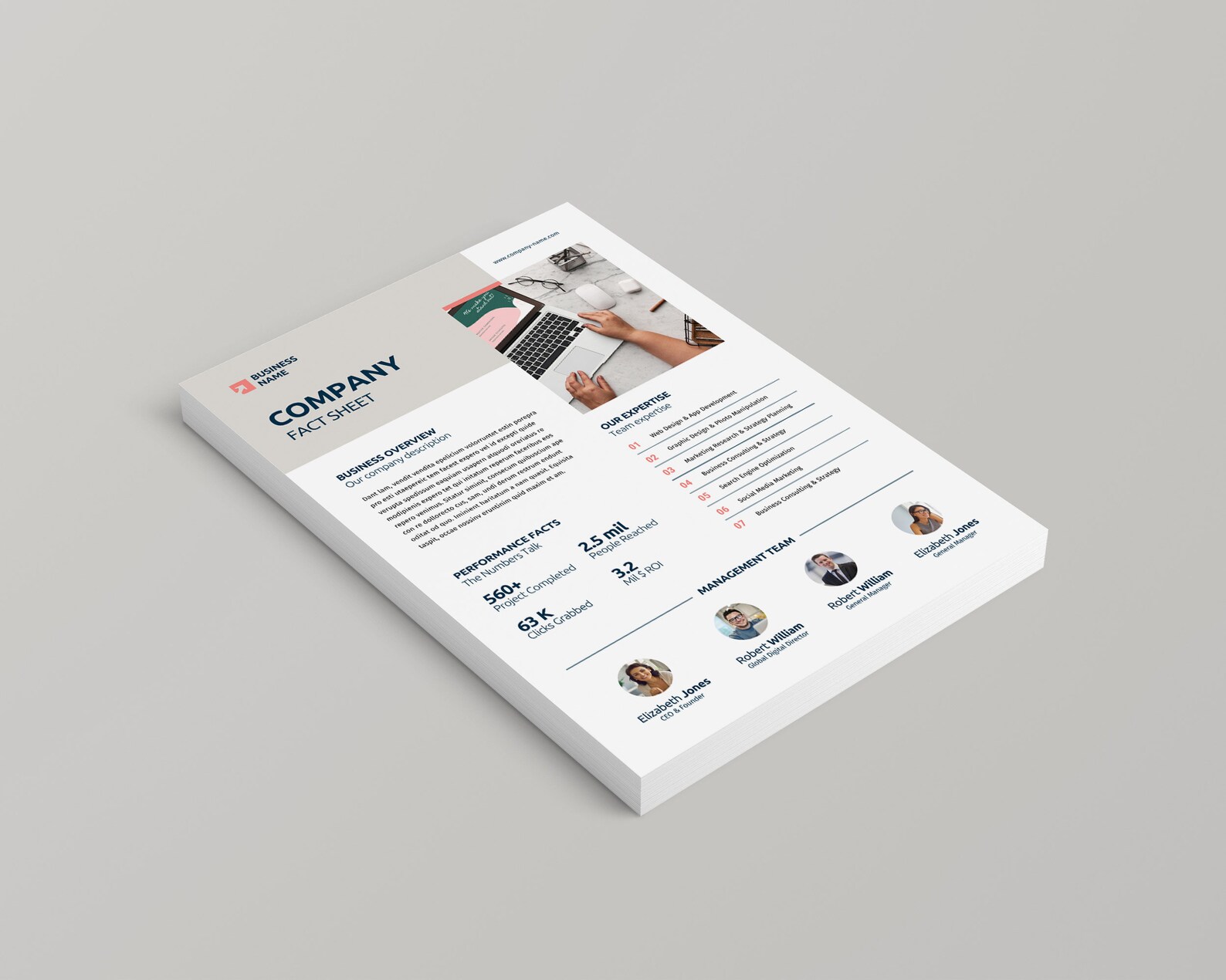 Company Business Fact Sheet Template Canva, Company Fact Sheet Word ...