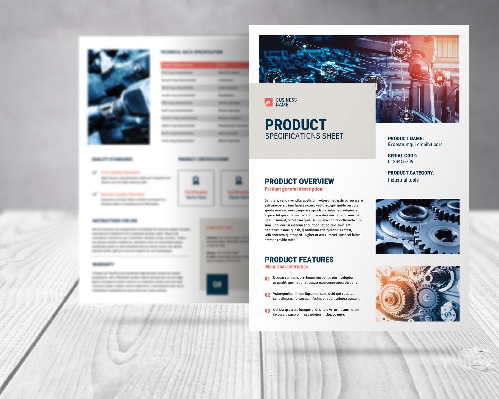 Product Sheet Template Canva Flyer, Word Editable Design Product Data ...