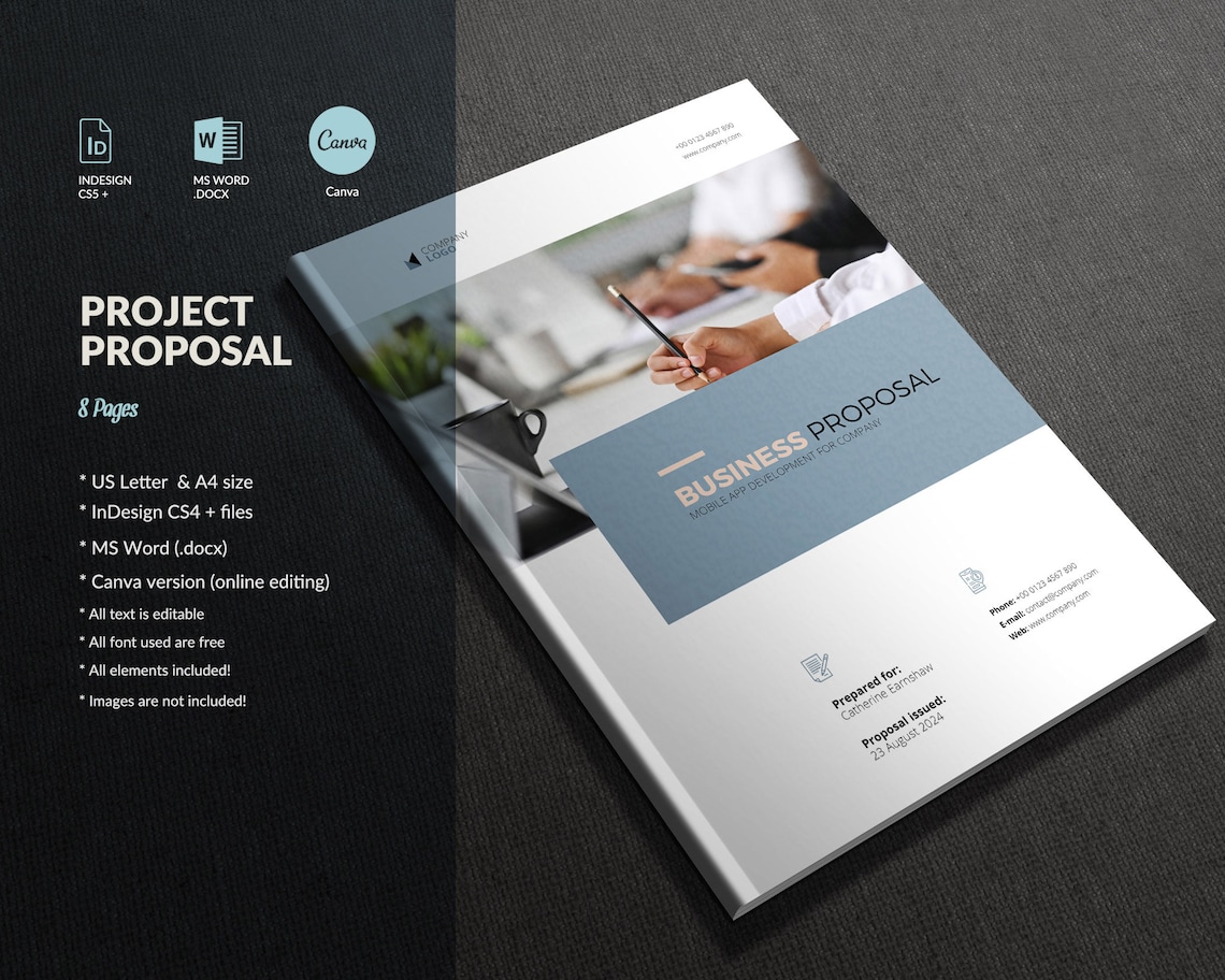 Business Proposal Canva Template | Word Project Proposal | Client ...