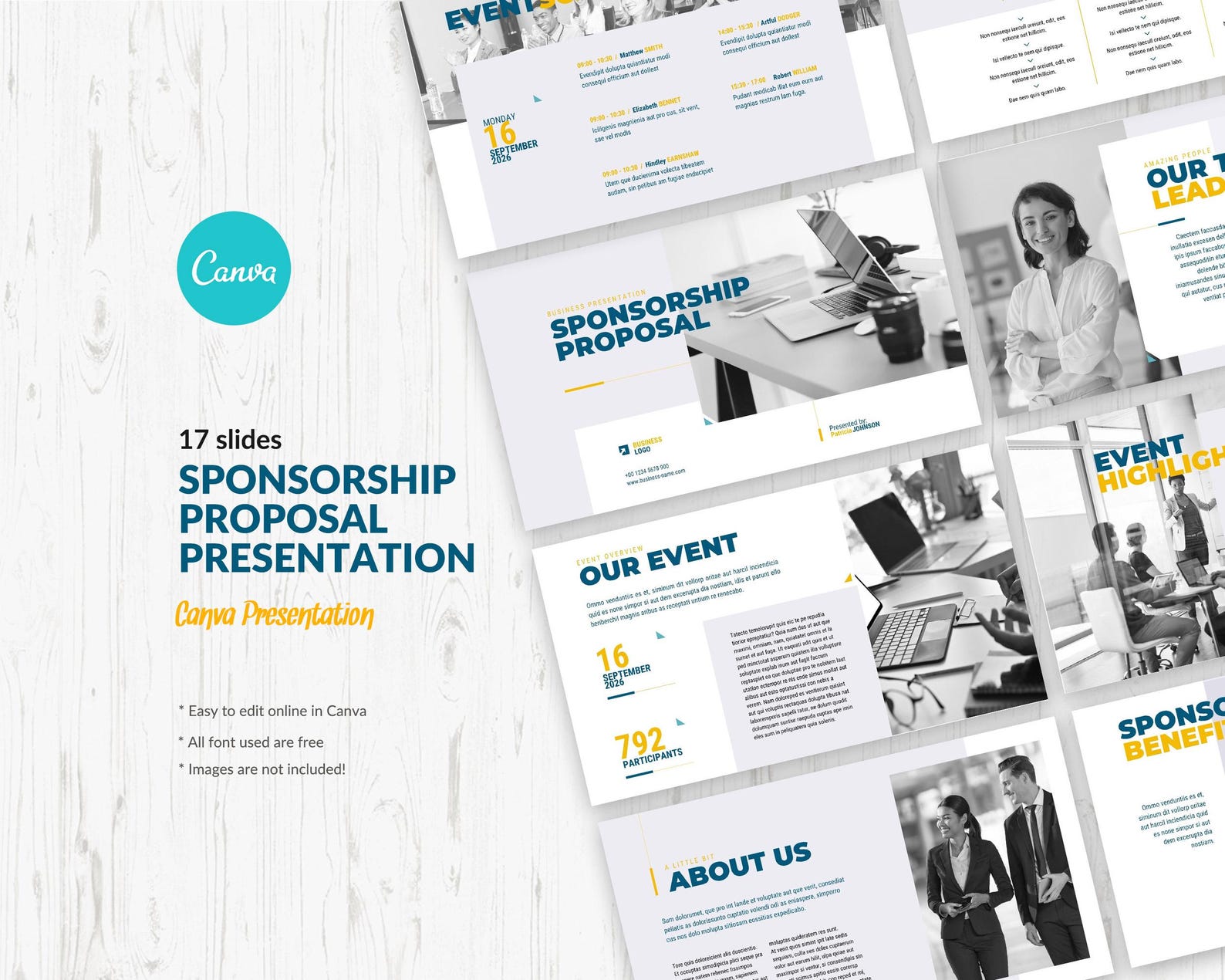 Sponsorship Proposal Presentation Canva Template, Sponsorship Request ...