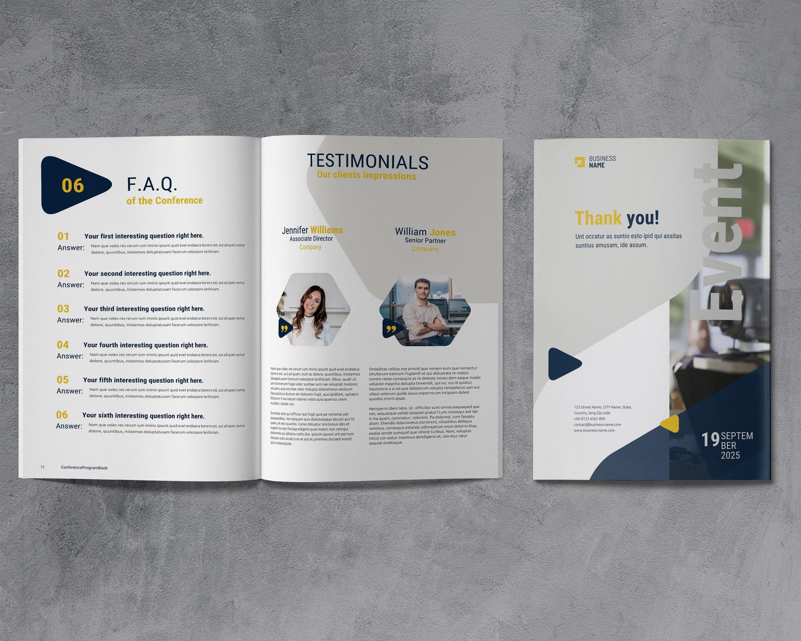 Business Brochure Event Program Canva, Conference Agenda Template ...